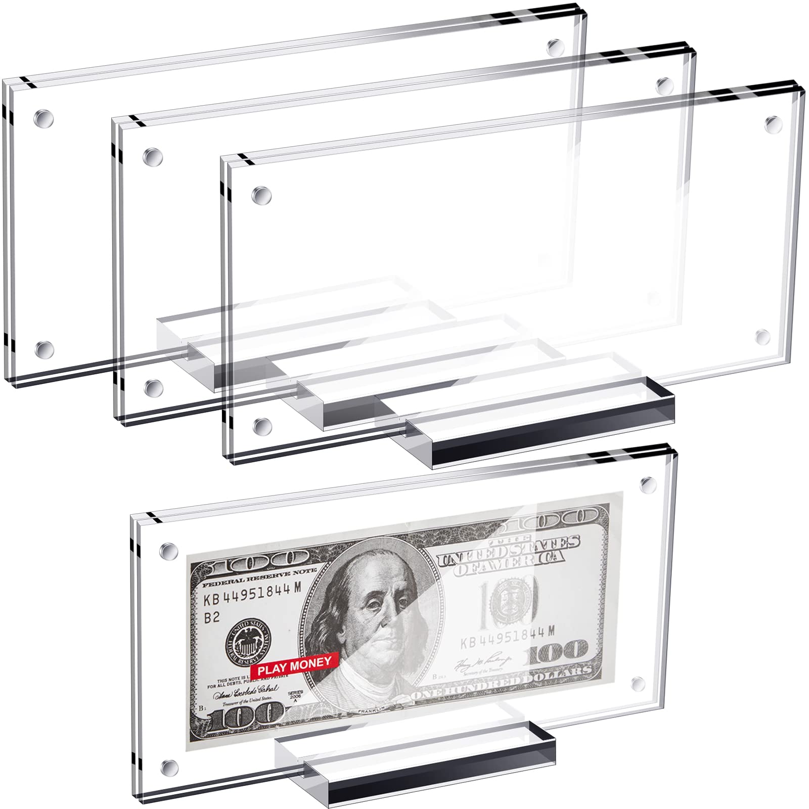 Snapklik.com : Dollar Bill Holder Acrylic Display Dollar Case Currency ...