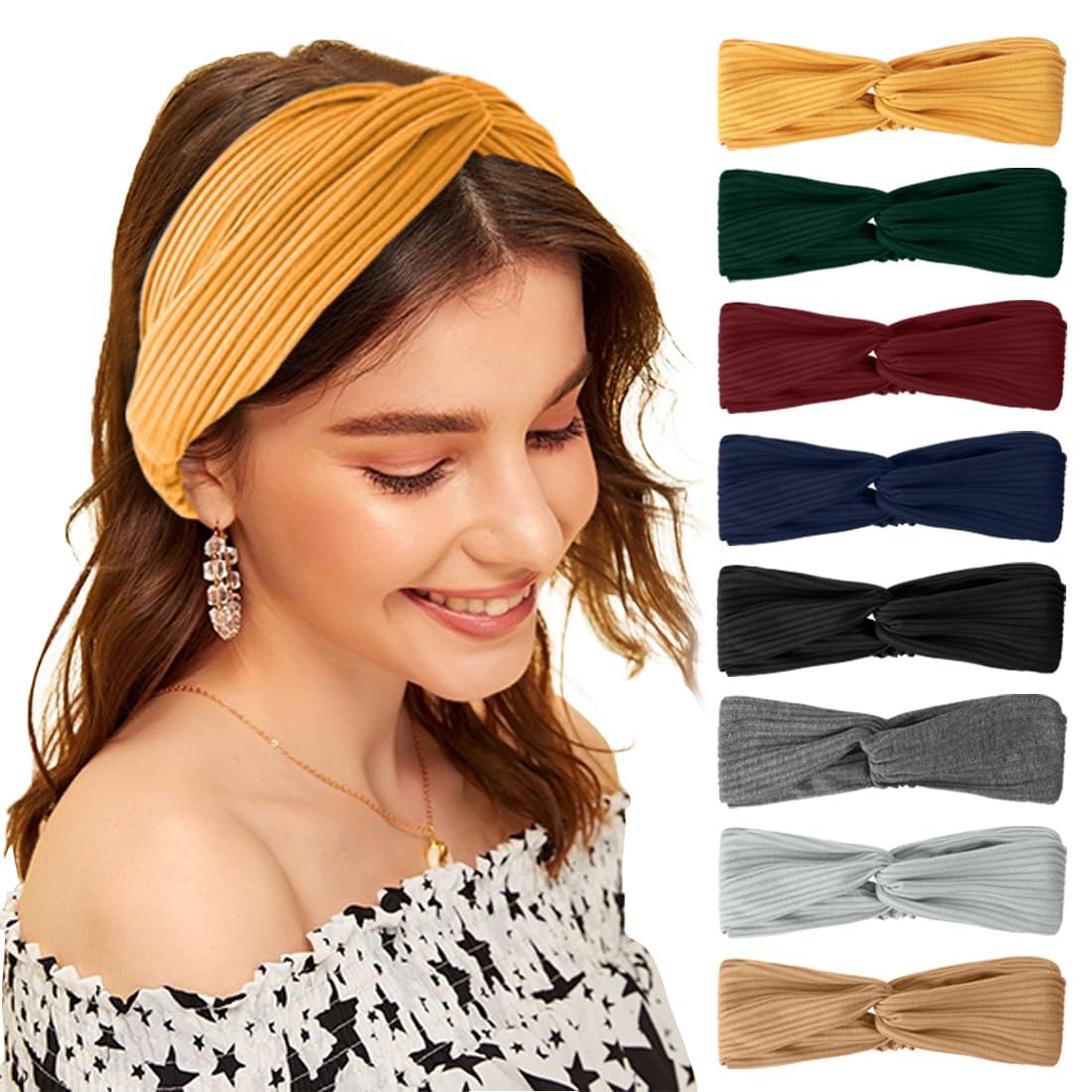 Amazon.com : LOVUITEN Headbands for Women, Stretchy Headbands for Women ...