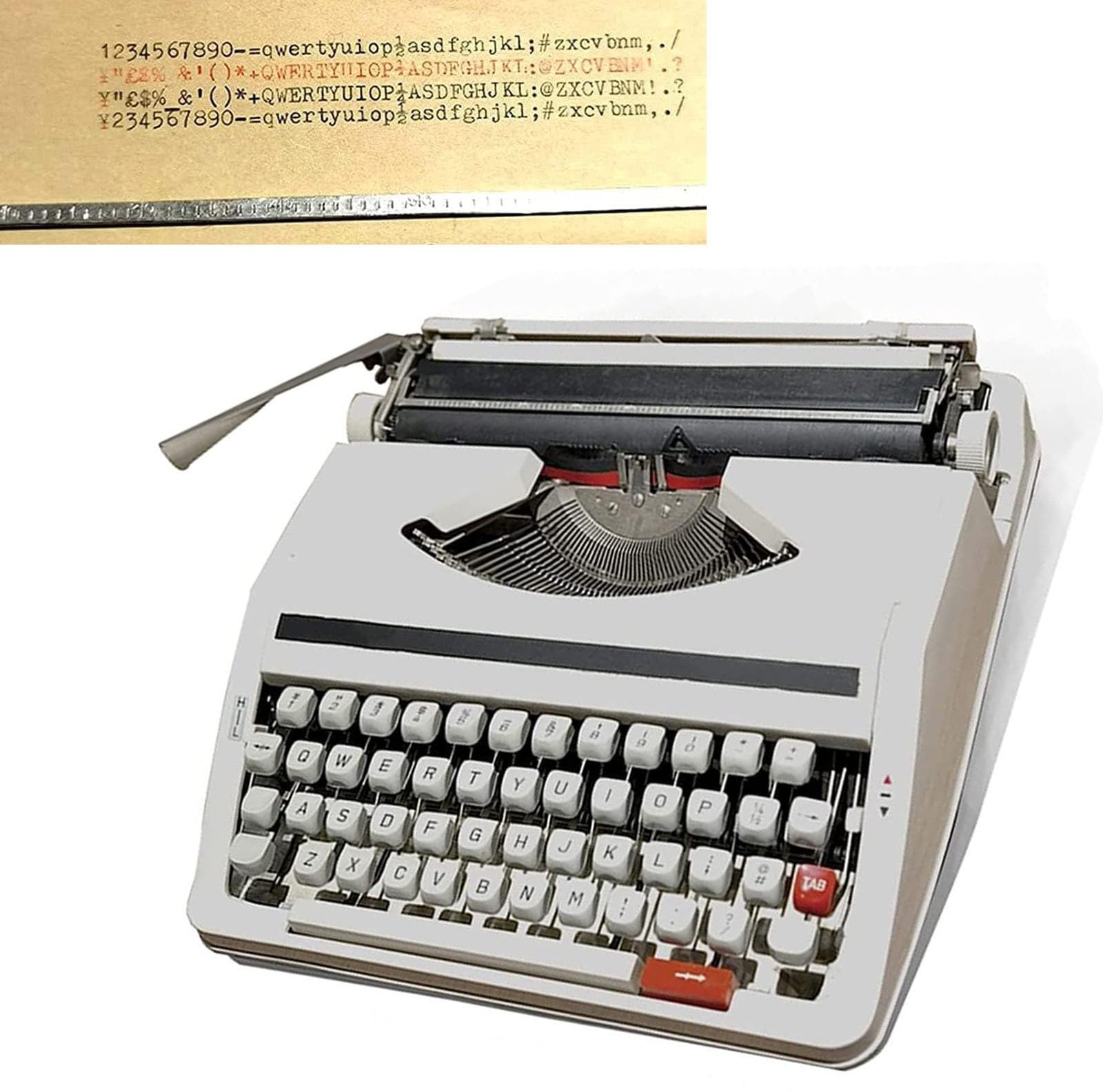 Tedkoo Old Fashioned Manual Typewriter, Machine Typewriter, Portable ...