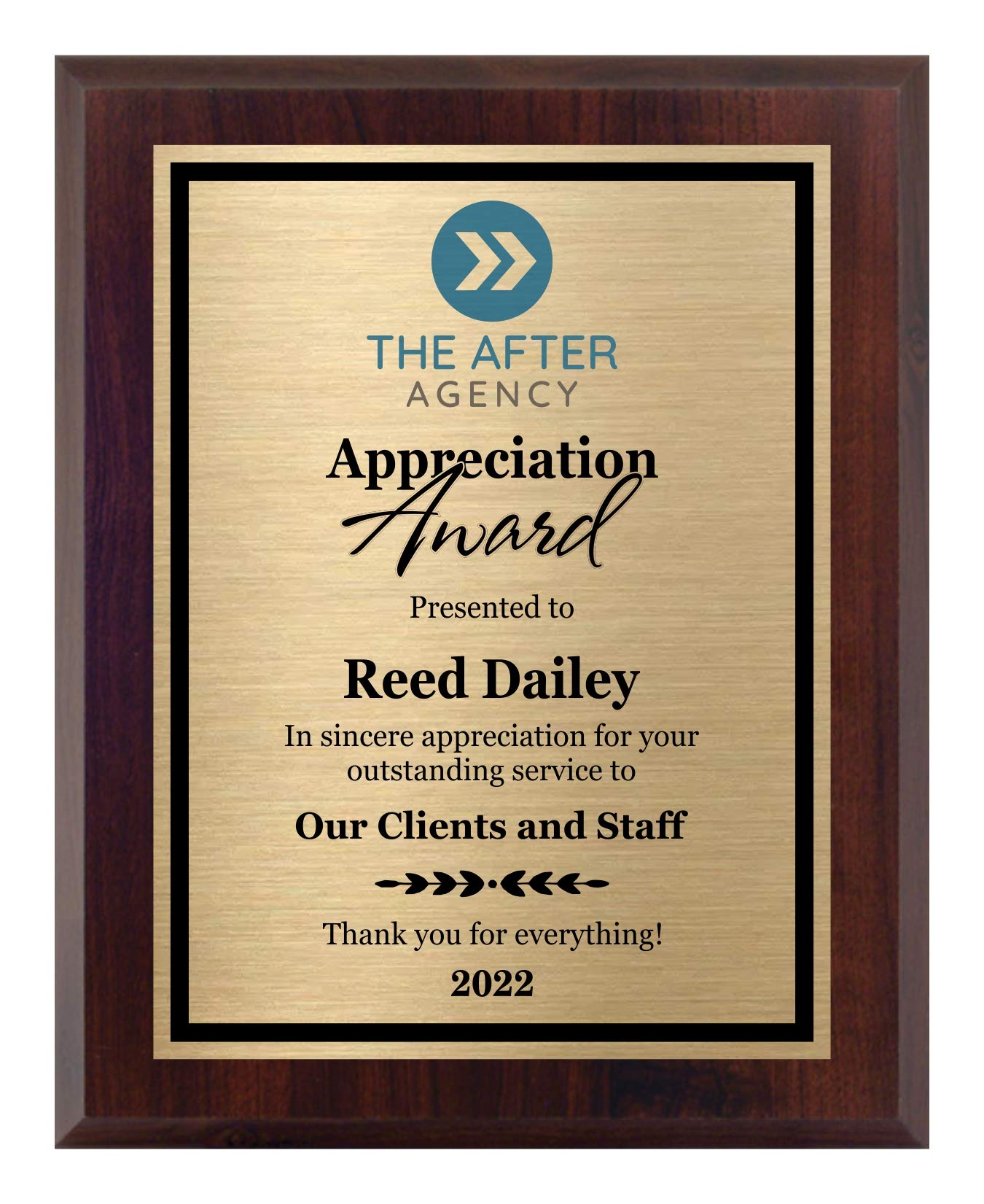 Custom Plaque Award Custom Engraved Acrylic Employee Recognition Award ...