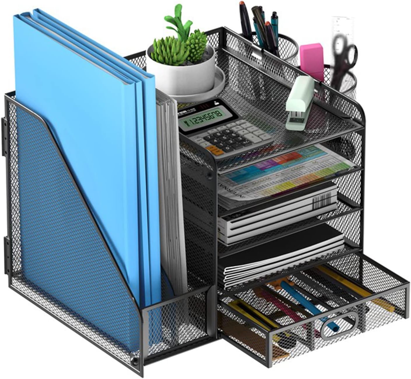Vohunt Mesh Office Desk Supplies Organizer, 5 Ebenen Schreibtisch ...