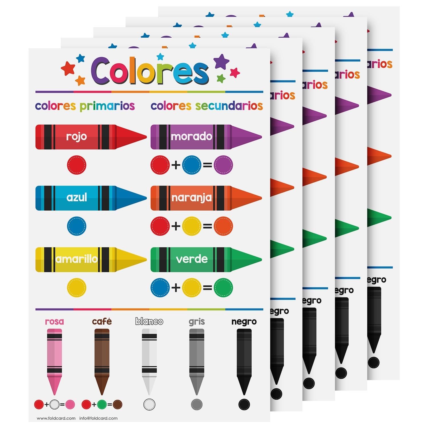 Snapklik.com : Colores Spanish Chart For Preschool To Gradeschool Kids ...