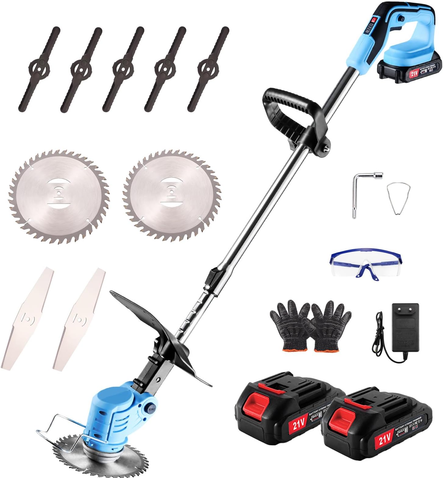 Amazon.com : 20V Cordless String Trimmer,12'' Electric Weed Wacker ...