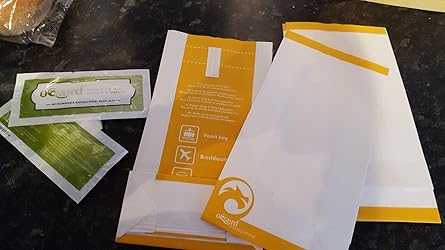 Oqard Disposable Sick Bags - Sealable Paper Vomit Bag with Plastic ...