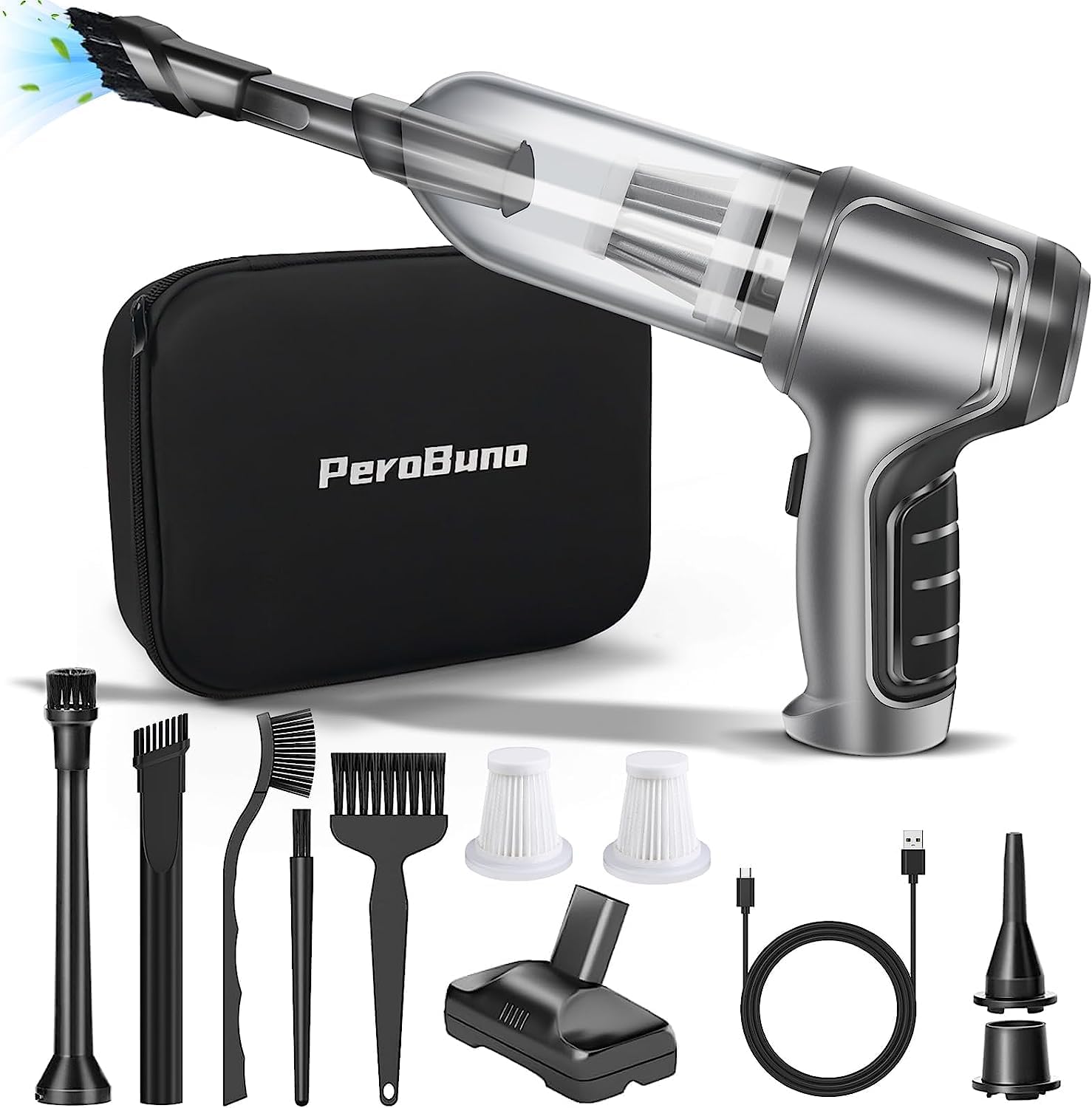 PeroBuno 3-in-1 Mini Handheld Vacuum Powerful, 18KPA Car Cleaner ...