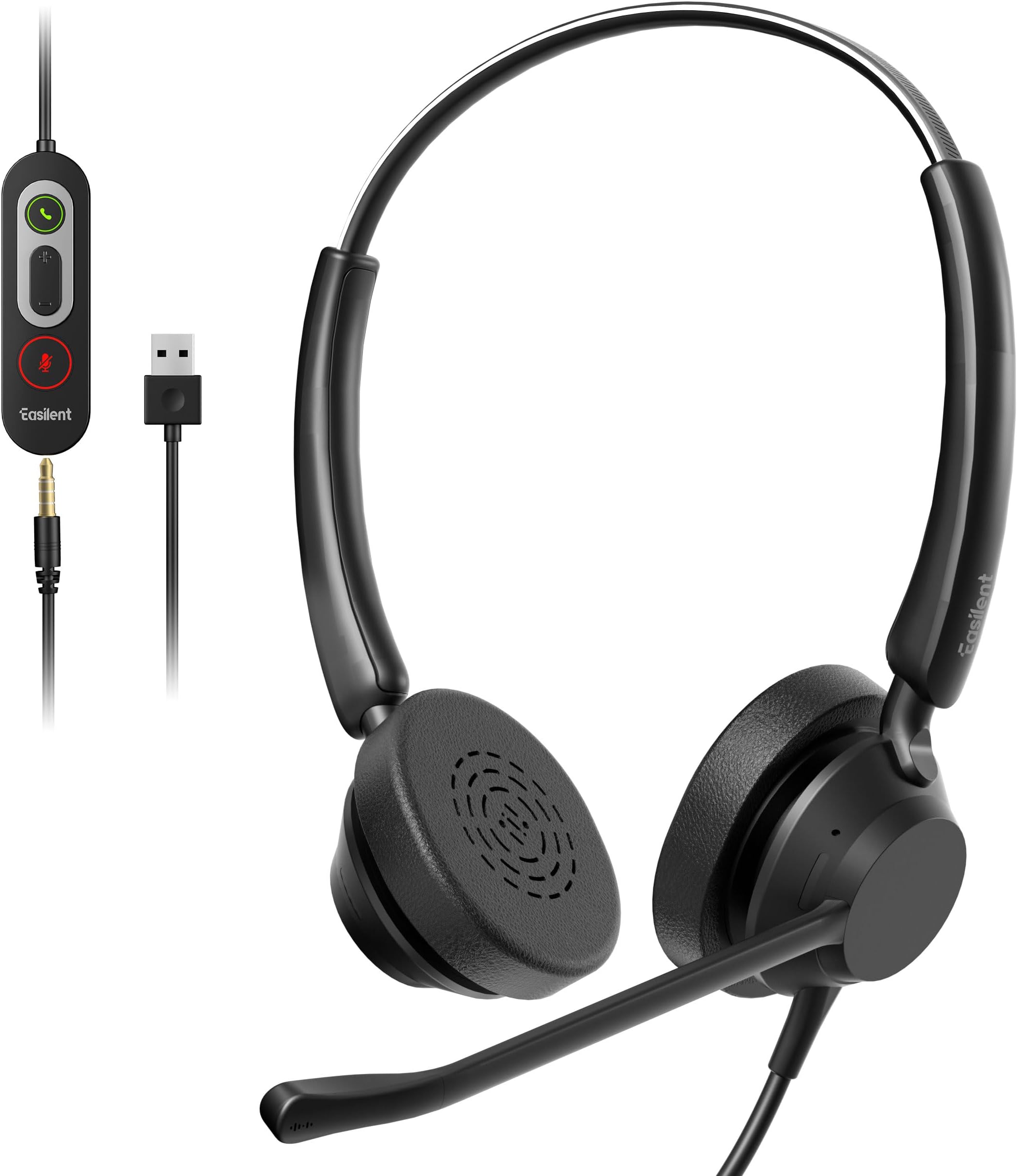 Amazon.com: USB Headset with Microphone for PC, Computer Laptop Wired ...