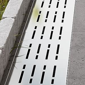 Amazon.com: Innovz Outdoor Trench Drain Kit Stainless Steel, Yard Deck ...