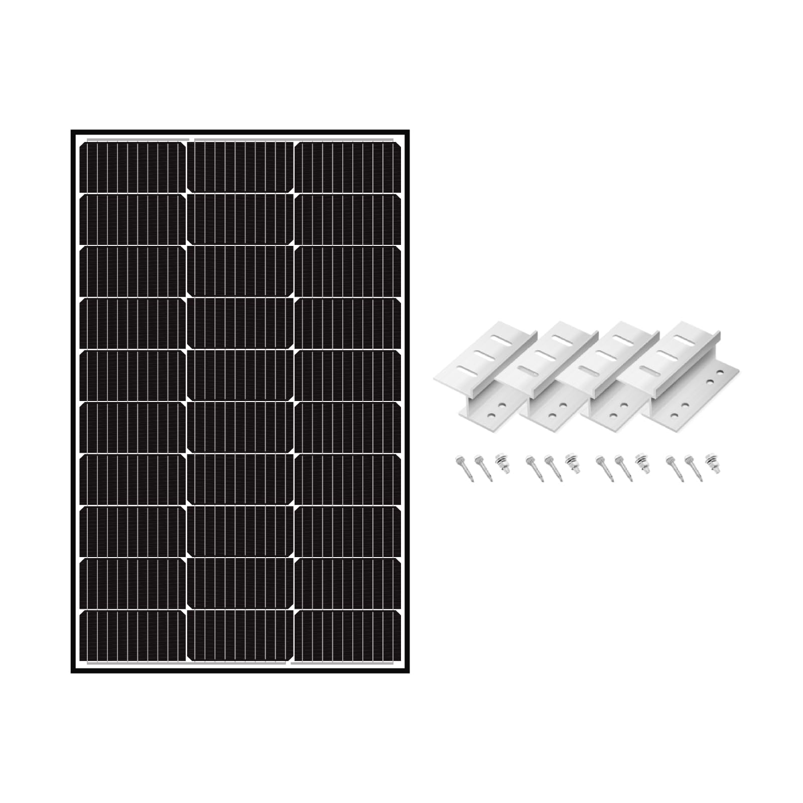 Snapklik.com : Newpowa Bifacial 100 Watts 12V 10BB Monocrystalline 100W ...
