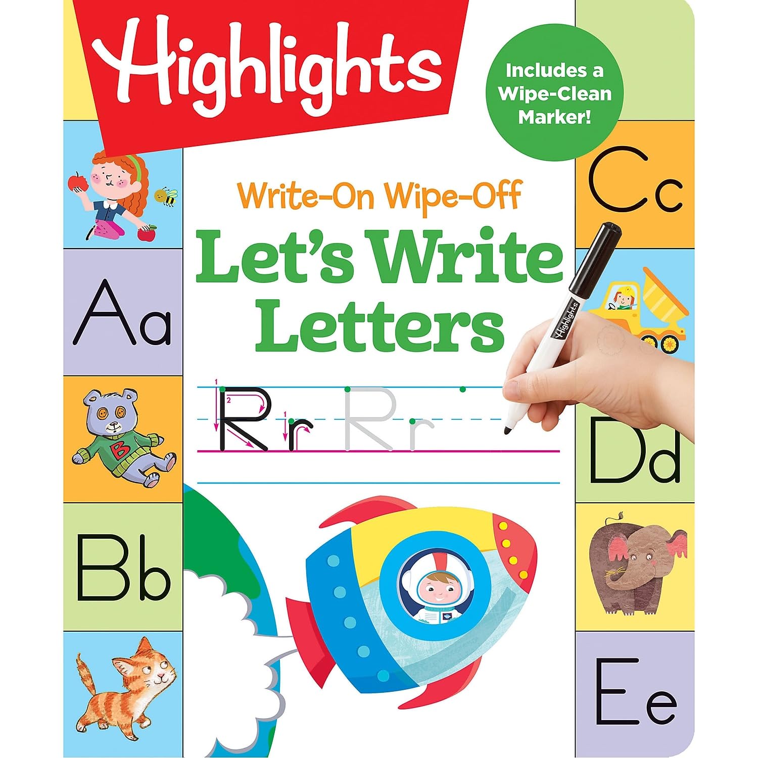 Amazon.com: Write-On Wipe-Off Let's Write Letters: Handwriting Practice ...