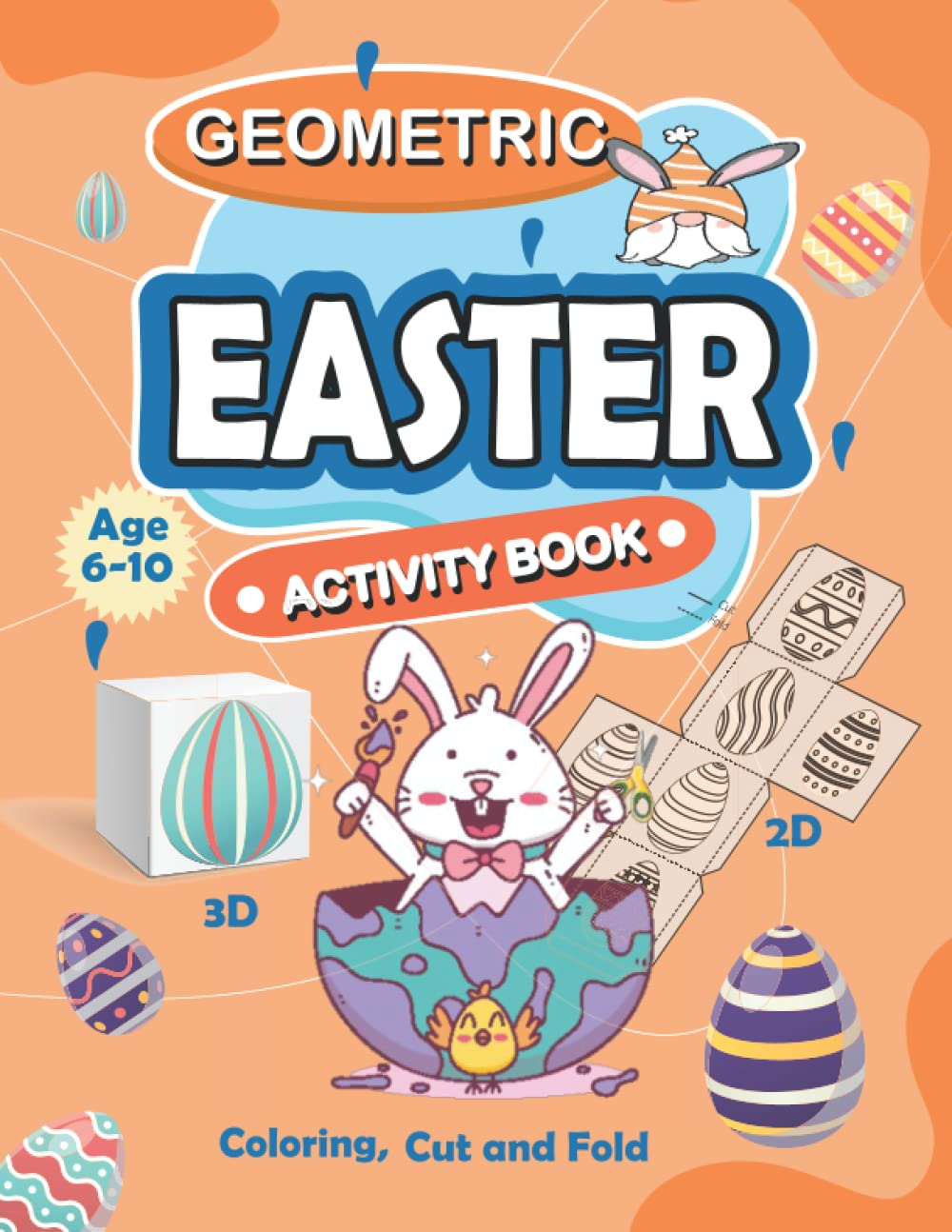 Geometric Easter Activity Book For Kids Coloring Cut And Folding ...