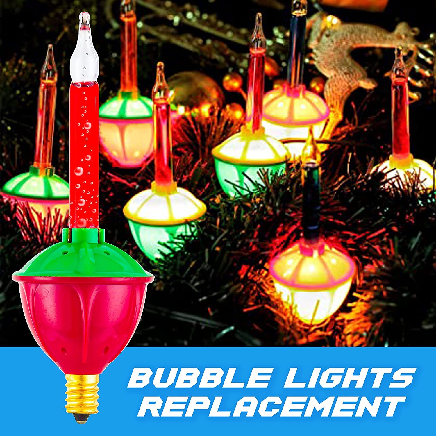 Bubble Lights For Replacement Christmas Bubble Lights Set Of 9 Silver