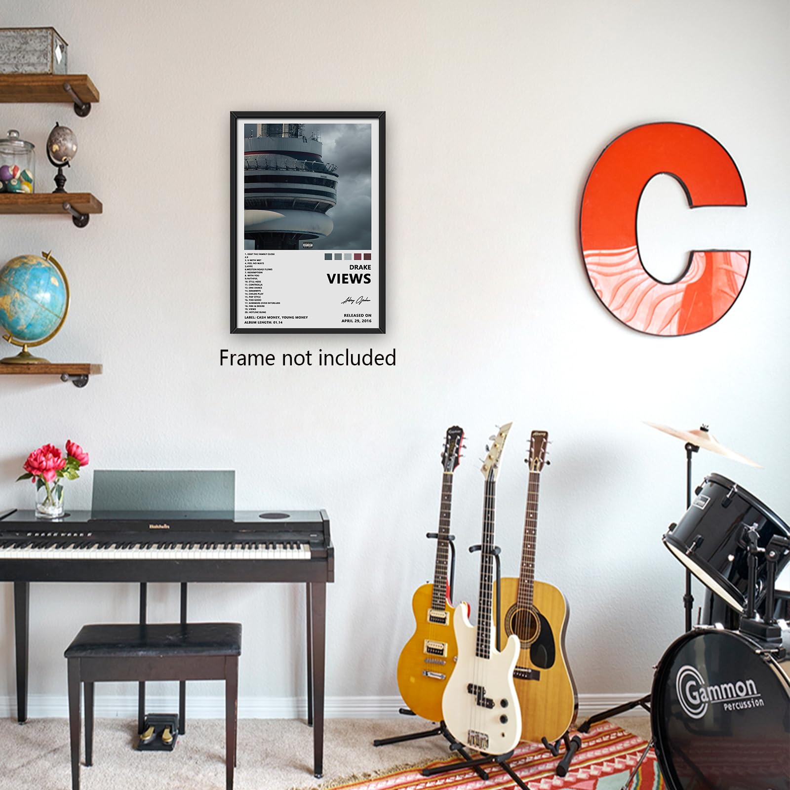 Snapklik.com : FestiKit Drake Poster Views Album Cover Wall Art Rapper ...