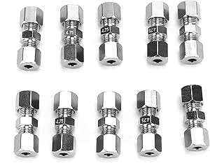 10PCS Quick Brake Line Connector Brake Line Union Brake Line Fittings ...