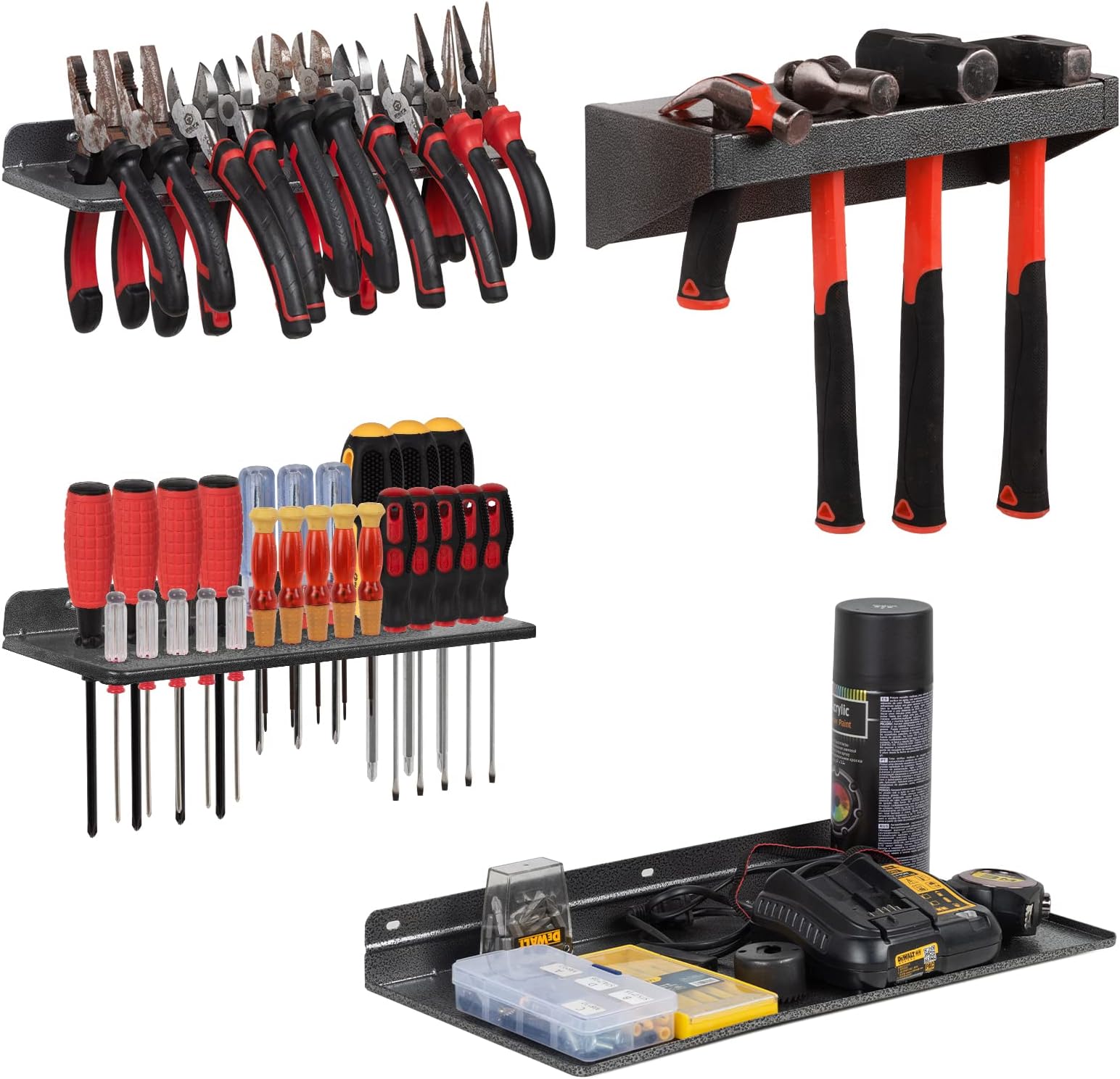 Amazon.com: METALTER WallMount Tool Storage Rack, 17'' Screwdriver ...