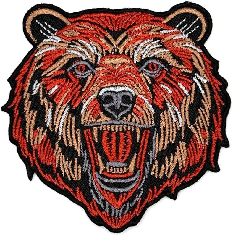 Amazon.com: Bear Patch, Bear Iron On Patches, Animal Iron On Patches, Animals Patch, Bears Iron ...