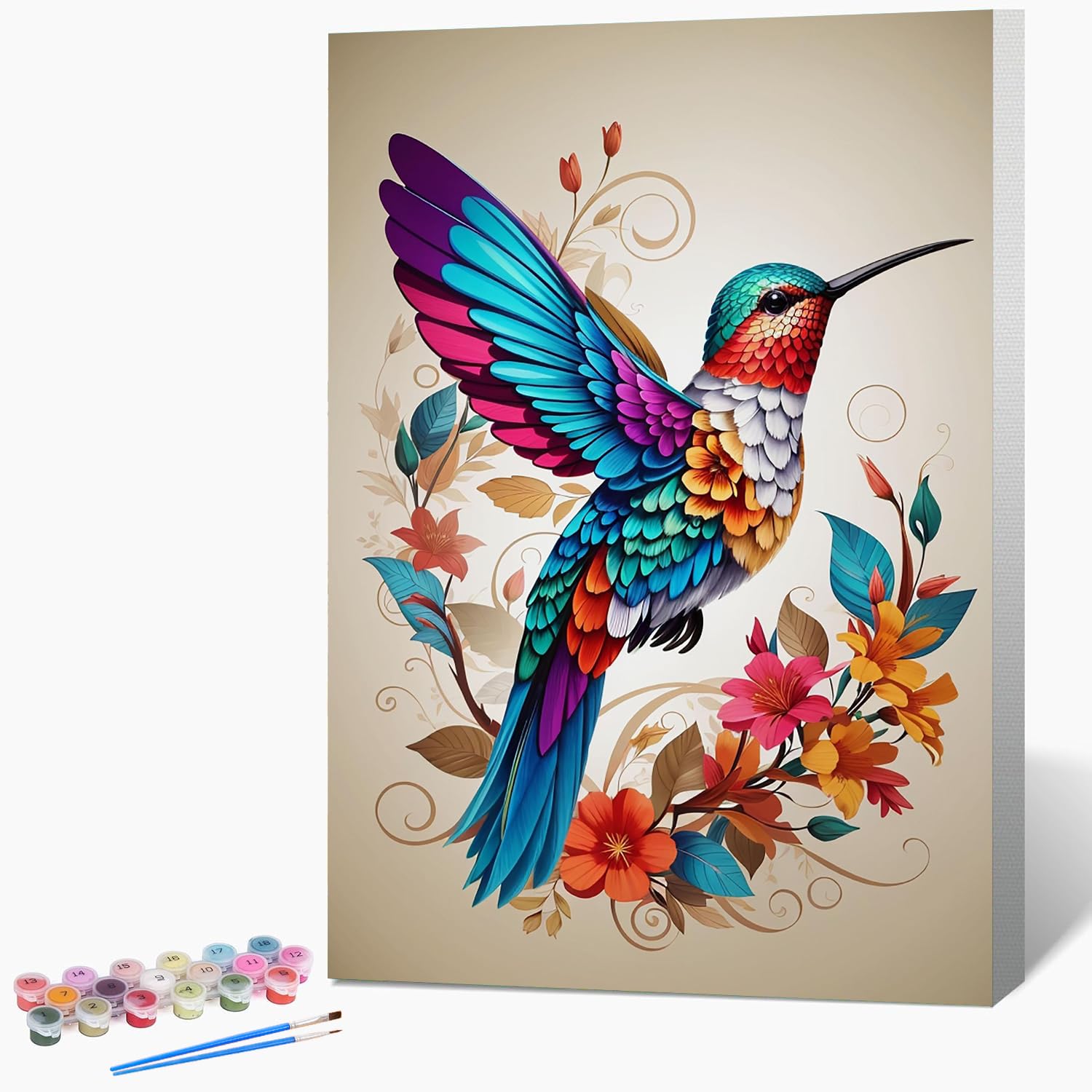 Hummingbird Paint by Number, Hummingbird Paint by Numbers Kit for ...