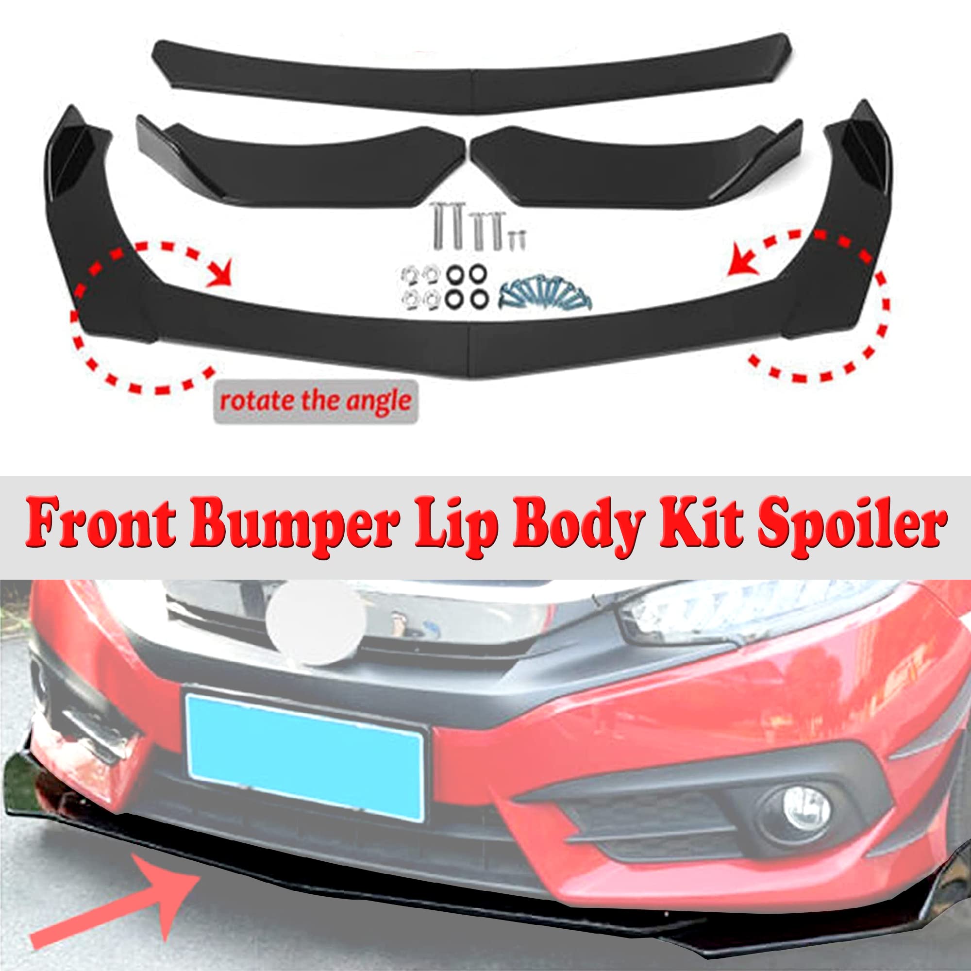 Car Universal Front Bumper Lip Body Kit Deecam Bumper Lip | Desertcart ...