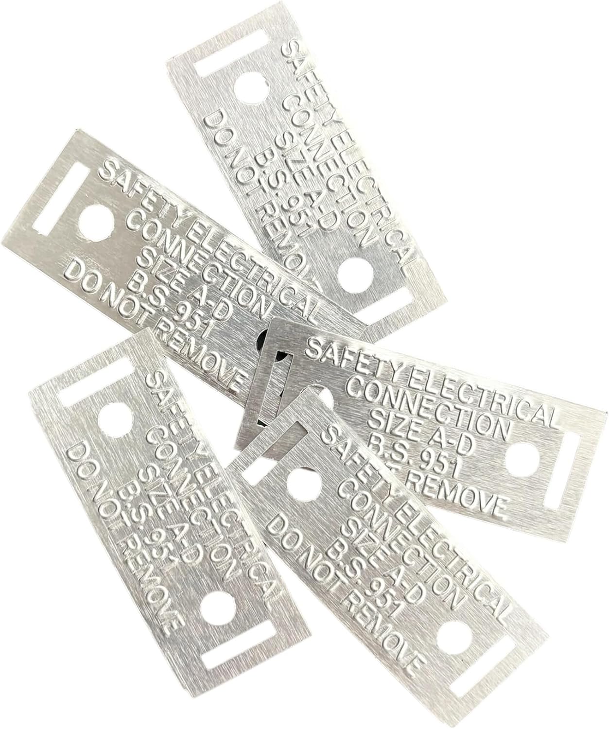 Aluminium Safety Earth Label for Earth Clamps Connector BS 951 Pack of ...