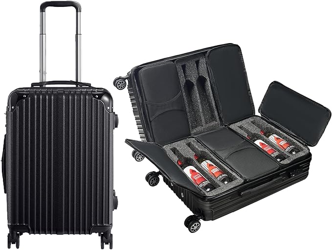 Amazon.com: 12 Wine Bottle Suitcase With 6 Expandable Removable Travel ...