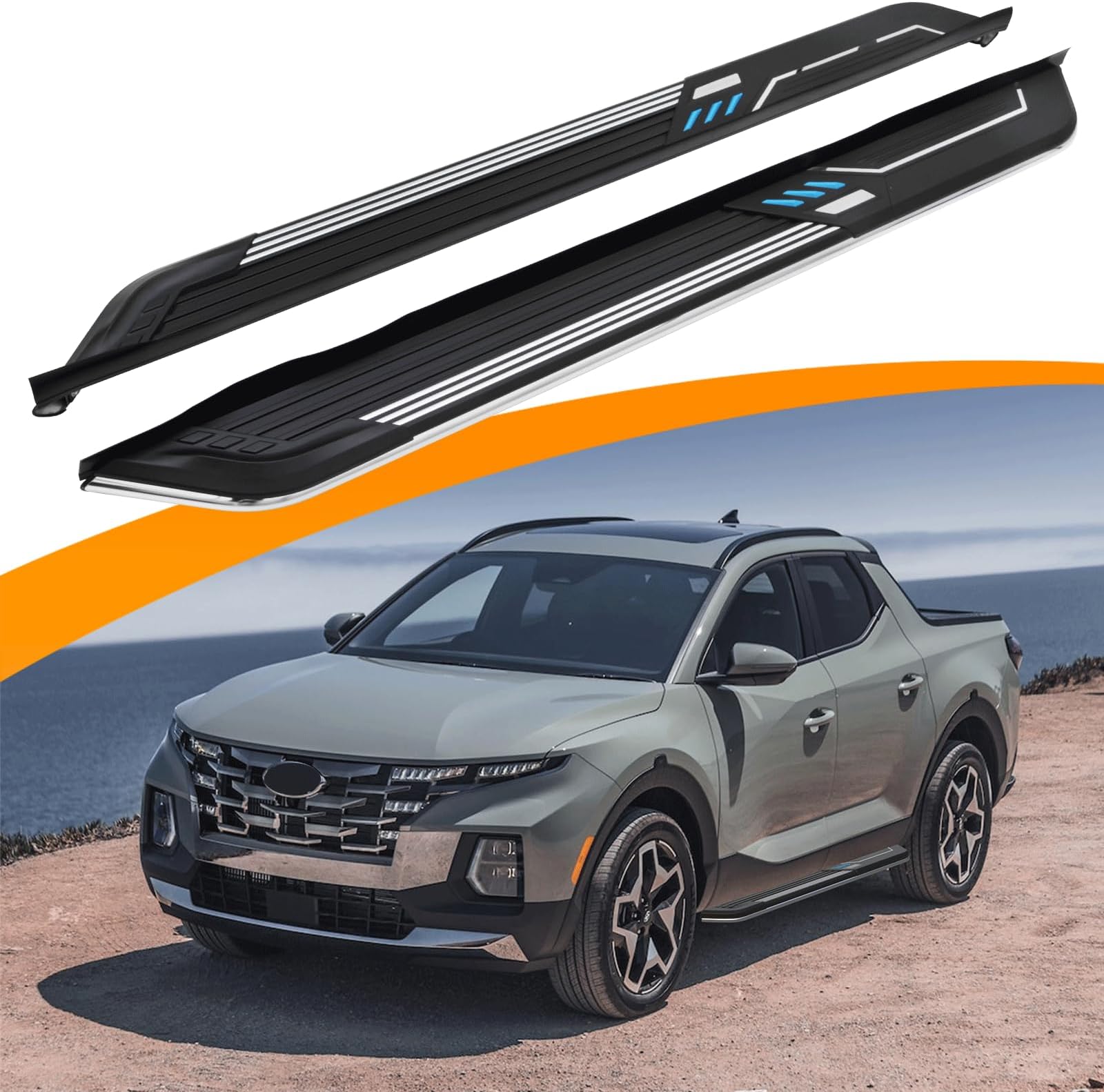 Amazon.com: EZREXPM Running Boards Fit for Hyundai Santa Cruz 2022 2023 ...