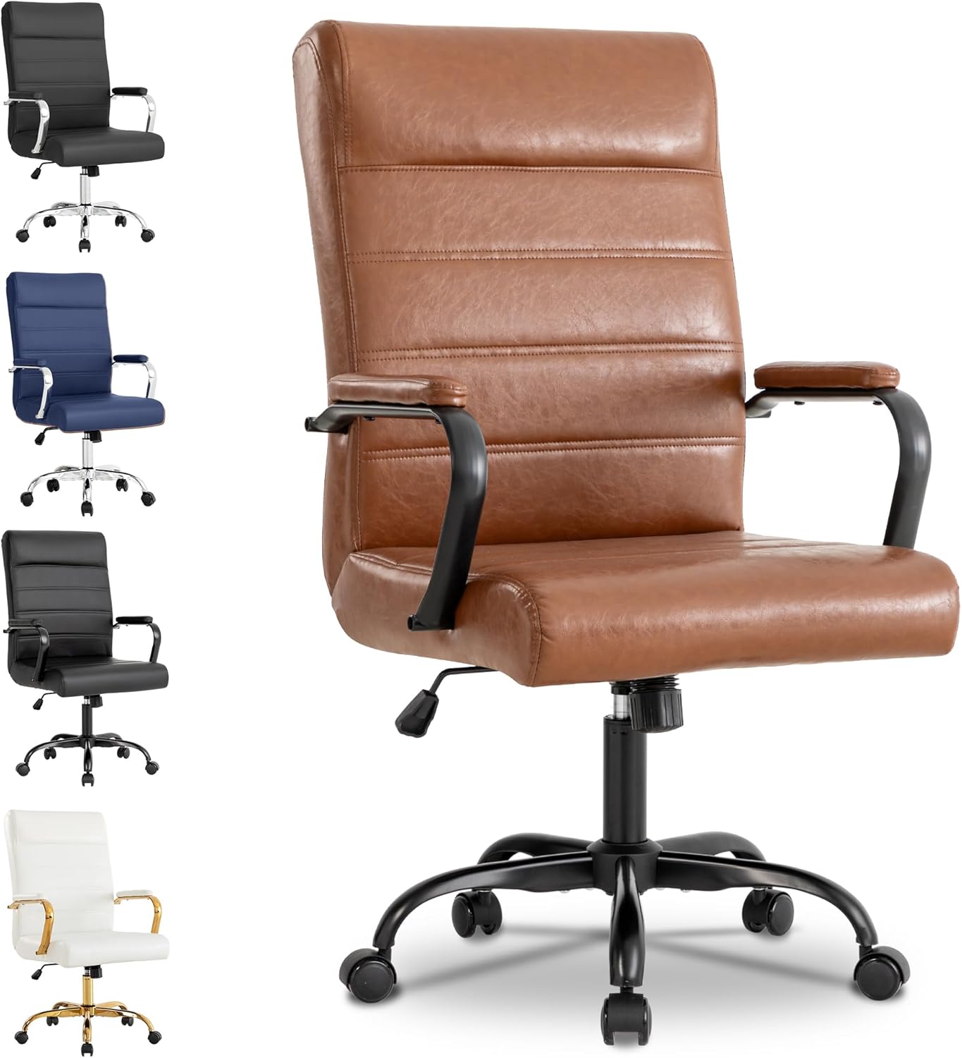 Amazon.com: BOWTHY Office Desk Chair,Modern Leather Conference Room ...