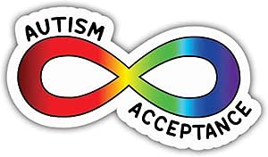 Amazon.com: Autism Stickers Funny Autistic Acceptance Infinity Cool ...