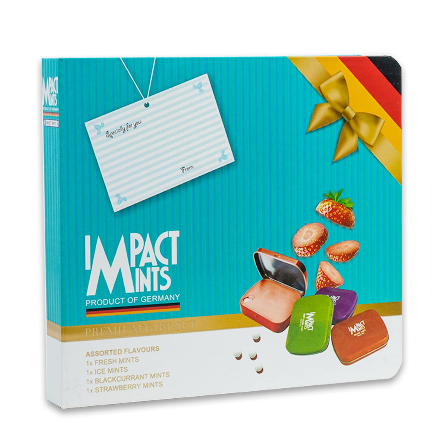 IMPACTMINTS Sugar-Free Mints Blue Gift Box For Him With Gift Card, 4 ...