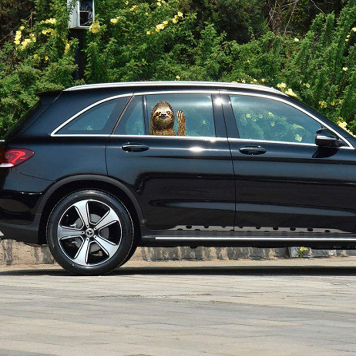 Snapklik.com : Senksll Sloth Car Window Cling Funny Car Sticker Window ...