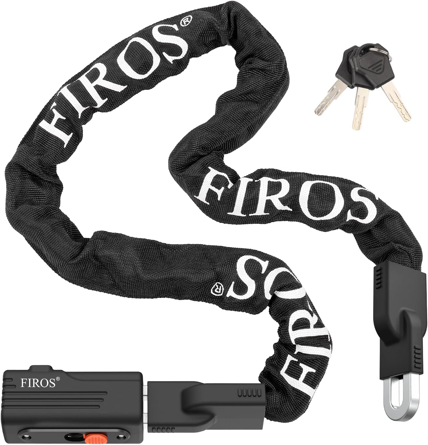 Amazon.com: FIROS Bike Chain Lock 4FT Hardened Steel Bike Lock 0.31inch ...