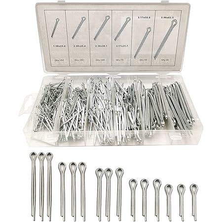 Amazon.com: Glarks 90Pcs 304 Stainless Steel Cotter Pin Clip Key ...