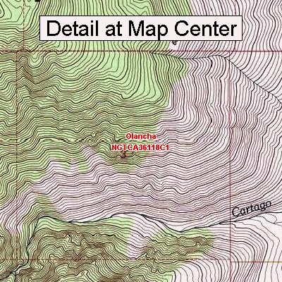 Amazon.com : USGS Topographic Quadrangle Map - Olancha, California ...