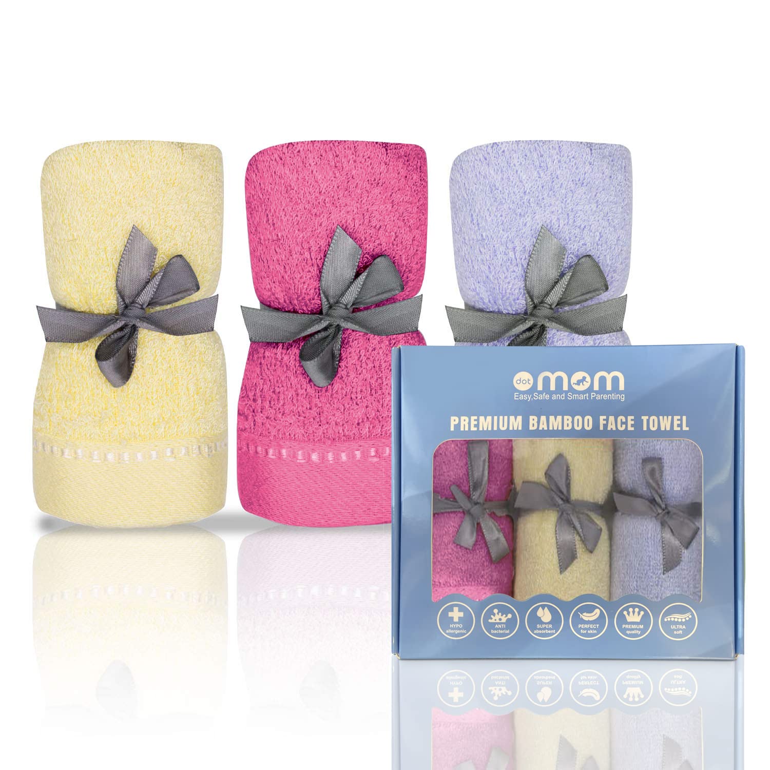 DOTMOM Super Soft 100 Organic Bamboo Face And Hand Towels Gym And dotmom-super-soft-100-organic-bamboo-face-and-hand-towels-gym-and