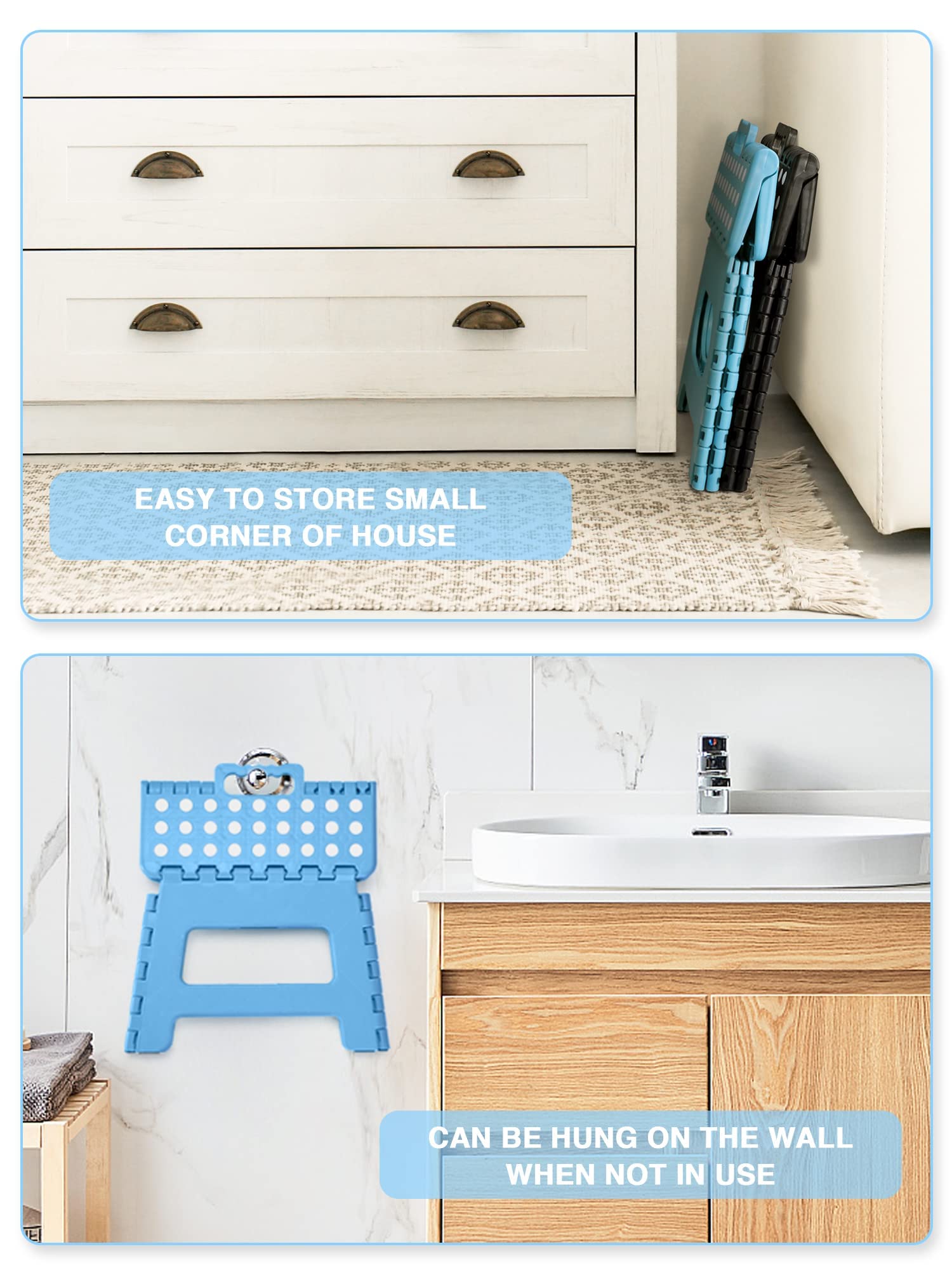 Snapklik.com : Dyforce Folding Step Stool 9", Kids Step Stool, Heavy ...