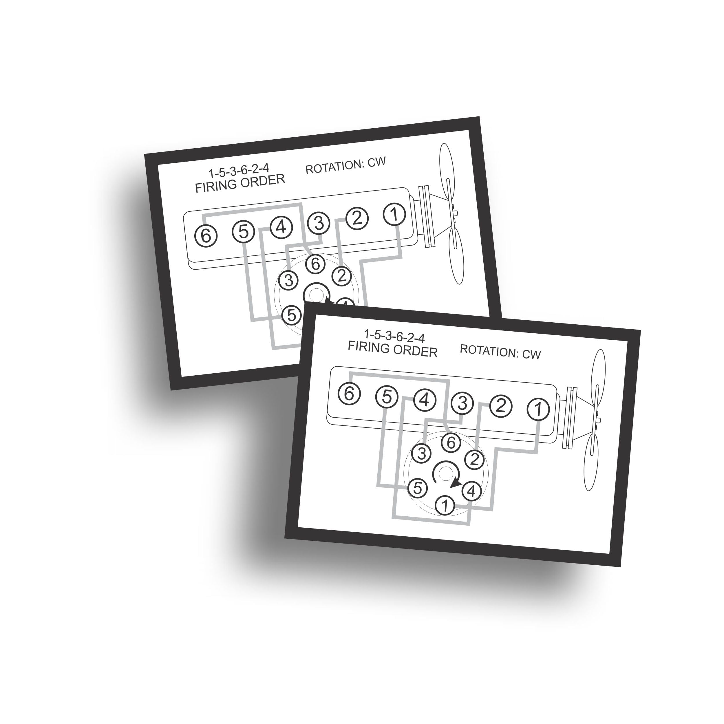 Amazon.com: 2X Firing Order Sticker Decal Sticker Pair Firewall of Hot ...