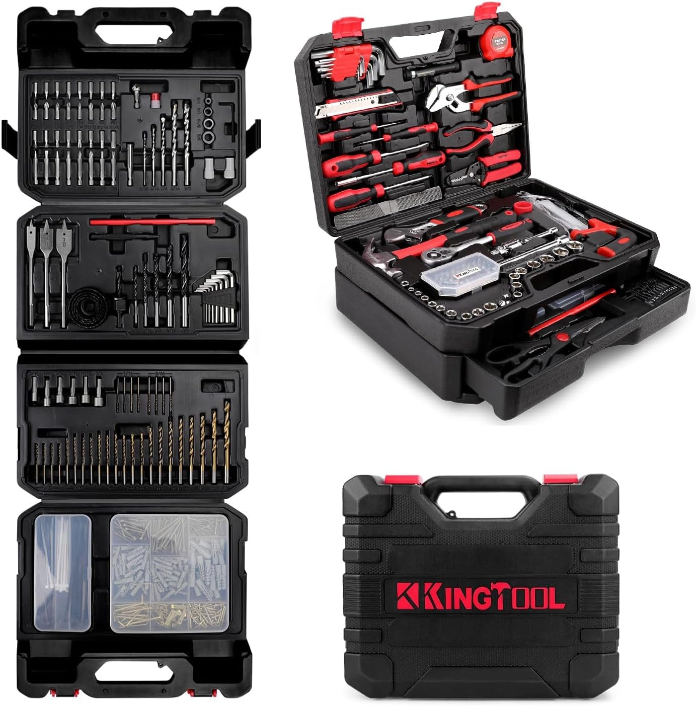 KingTool 325 Piece Home Repair Tool Kit Bundle with 418 PCS Drill Bit ...