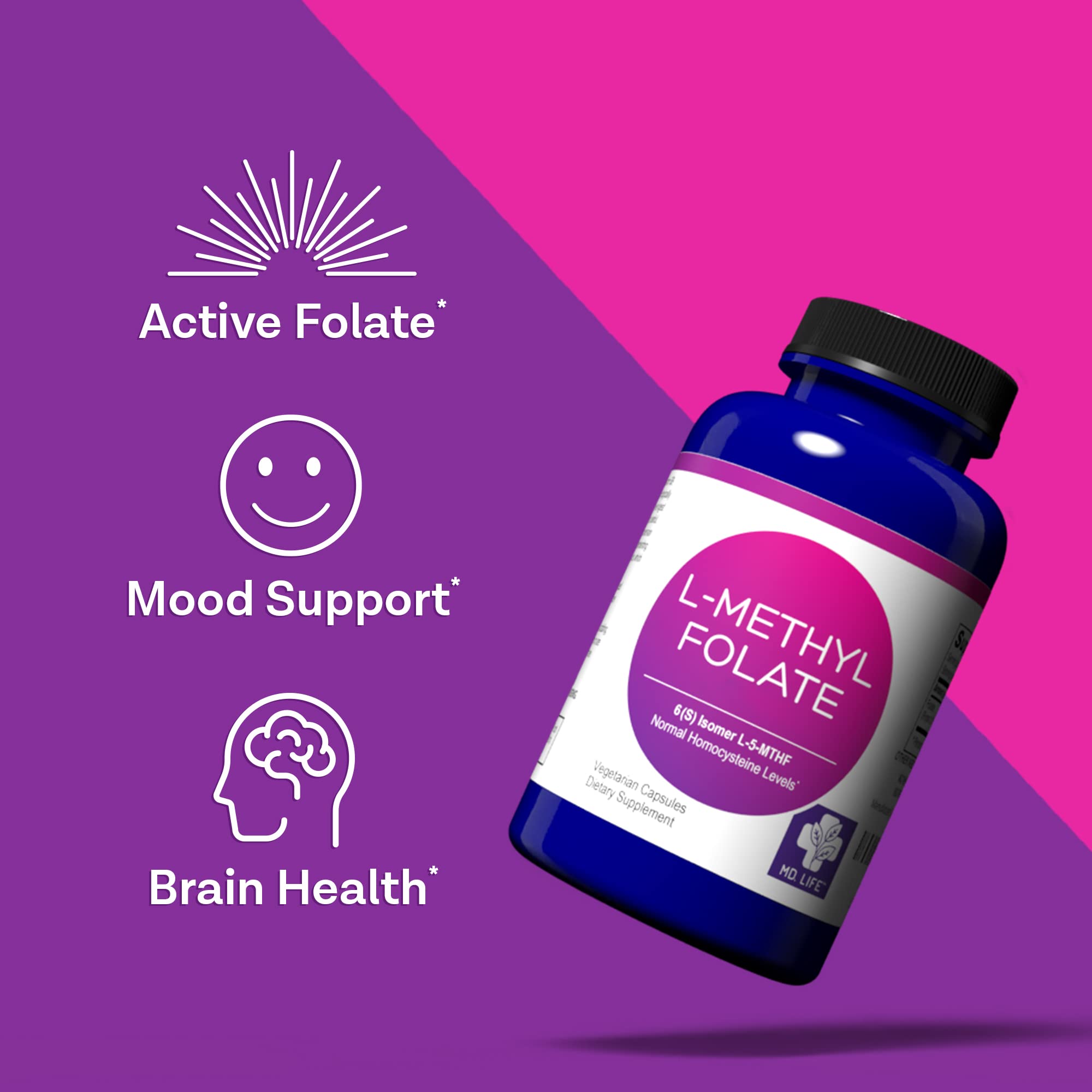 Snapklik.com : MD Life L-Methylfolate 10 Mg - Professional-Grade Active ...