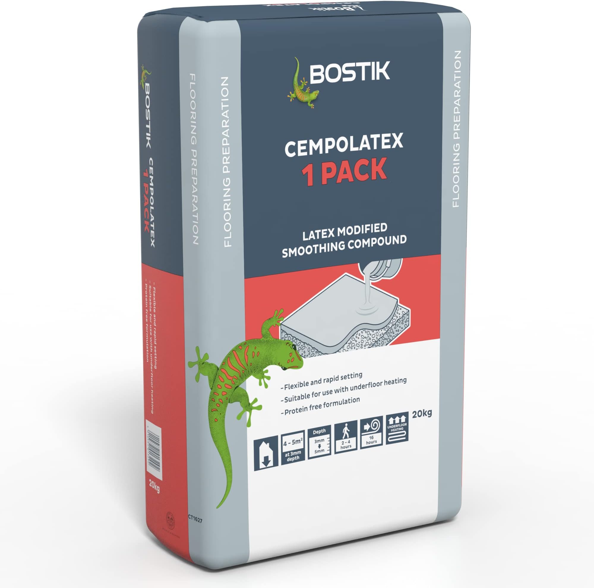 Bostik Cempolatex 1 Pack, Latex Modified Floor Smoothing Compound ...