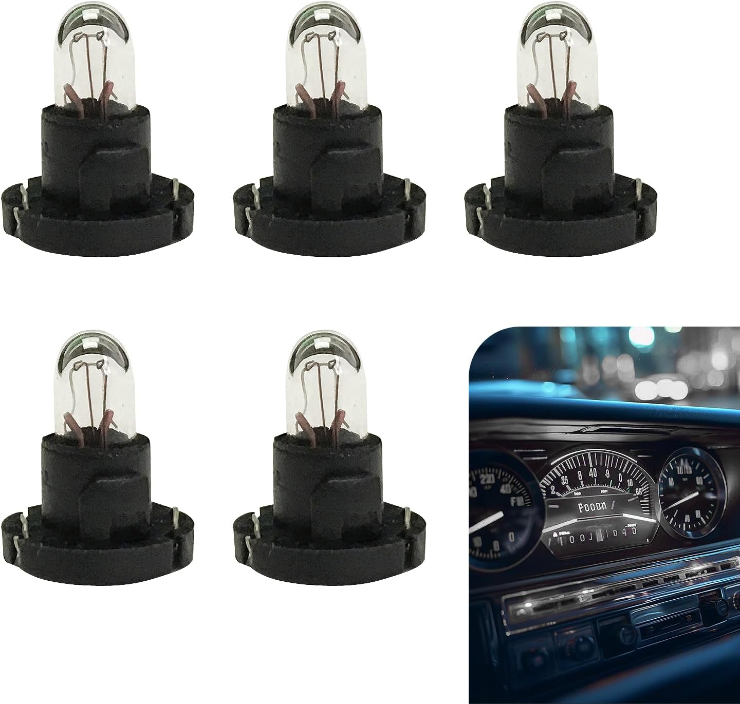 Amazon.com: awlbed 5 PCS Car 14 V 1.12 W Dashboard Light Bulbs, Base ...