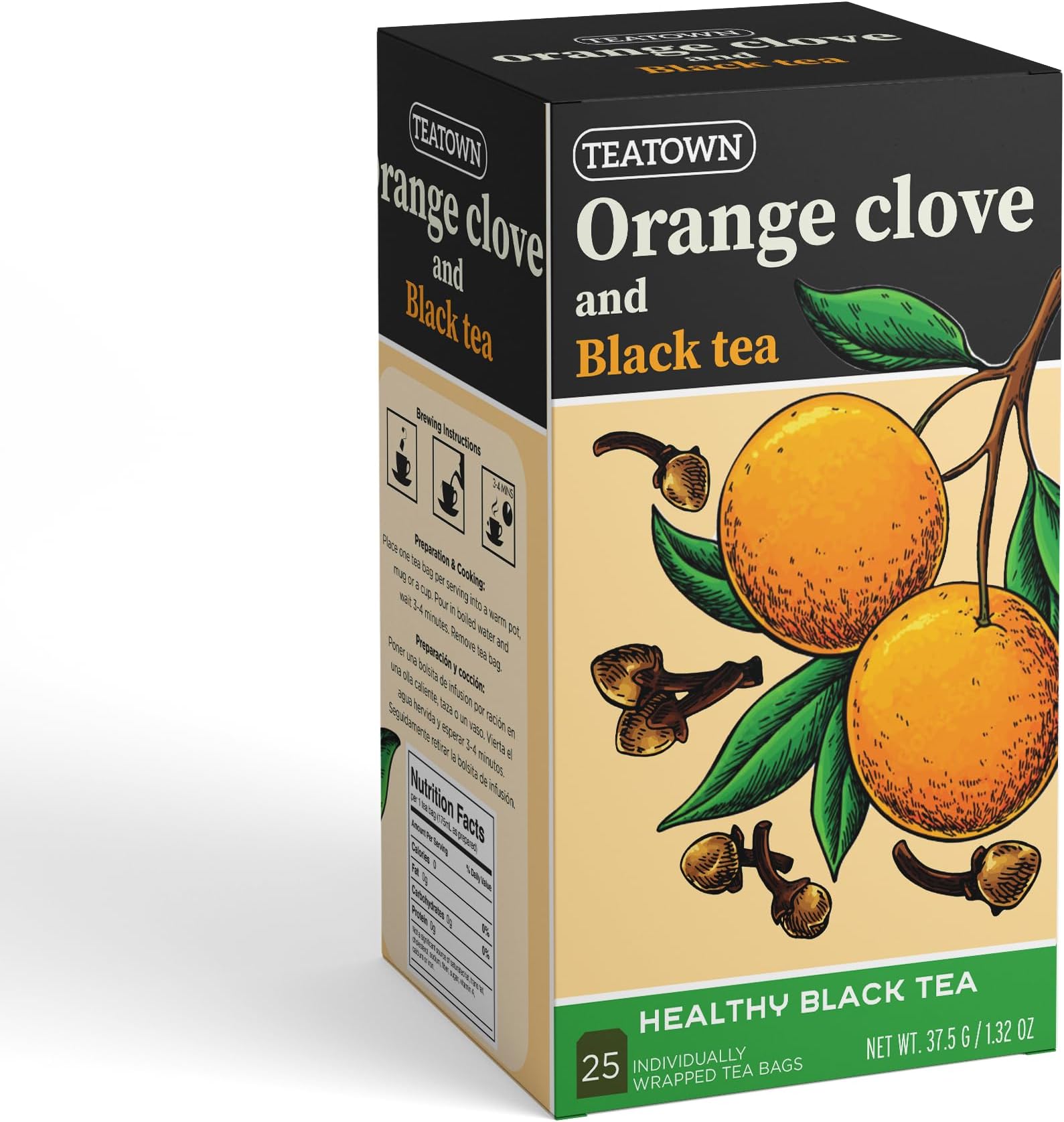 Amazon.com : Premium Single Origin Orange Clove Spice Black Ceylon Tea ...