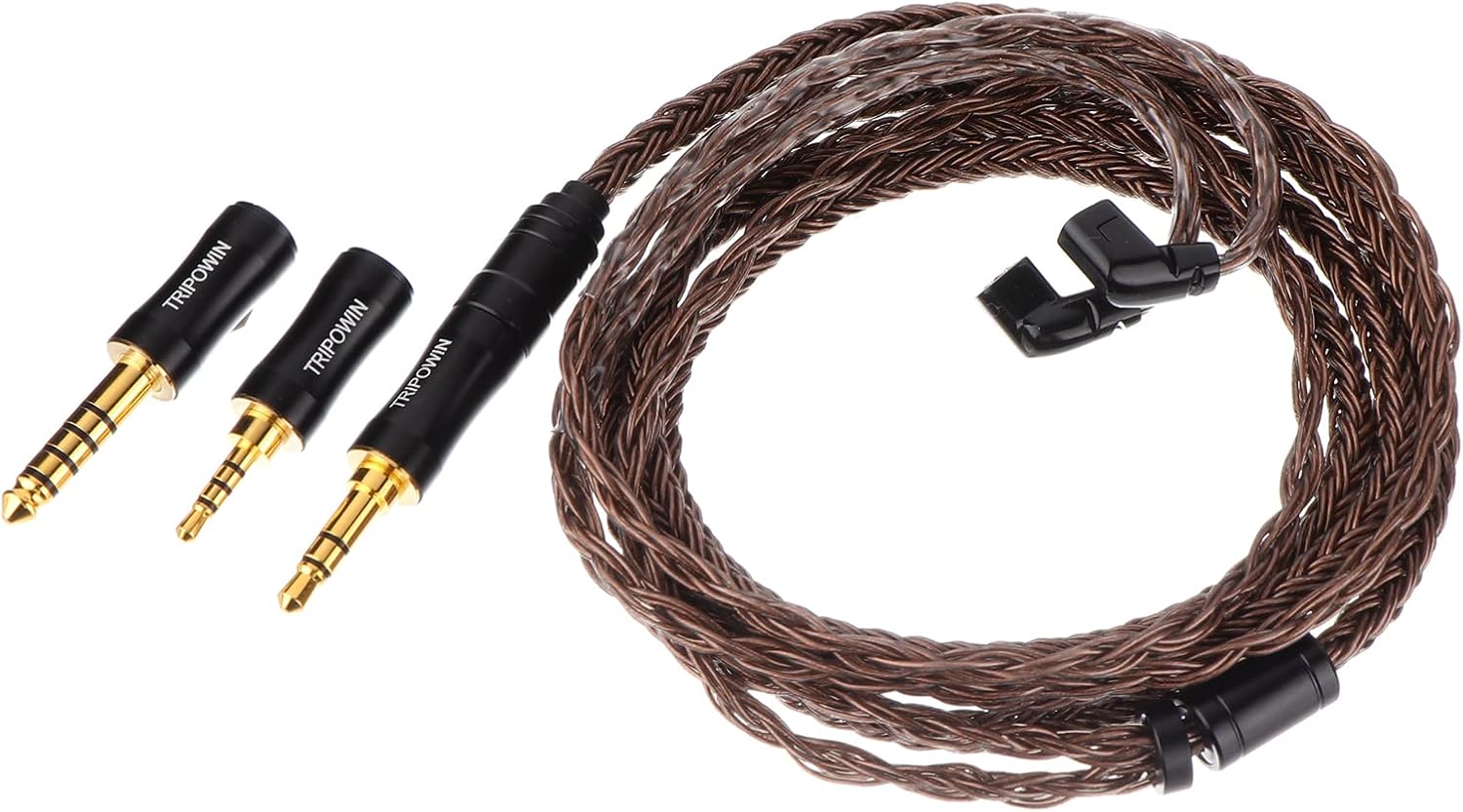 Linsoul Tripowin Amber 32AWG OFC Oxygen Free Cable HiFi IEM Cable with Interchangeable 2.5mm/3 ...