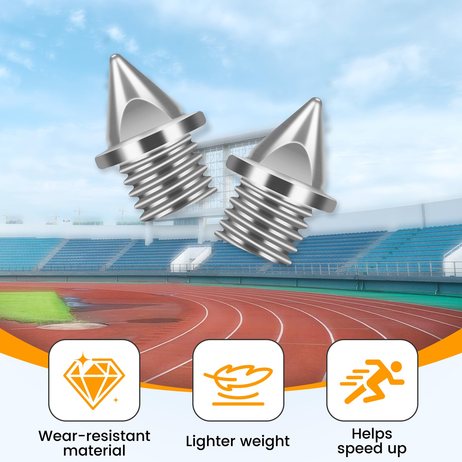 Snapklik.com : YUNVI 3/16 Inch Track Spikes,200pcs Stainless Steel ...