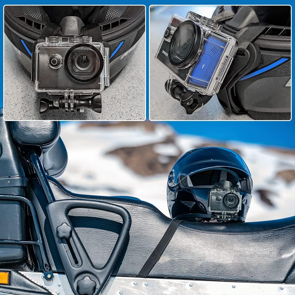 Suport de casca pentru camera video, JENUOS®, pentru cap, cu surub ...