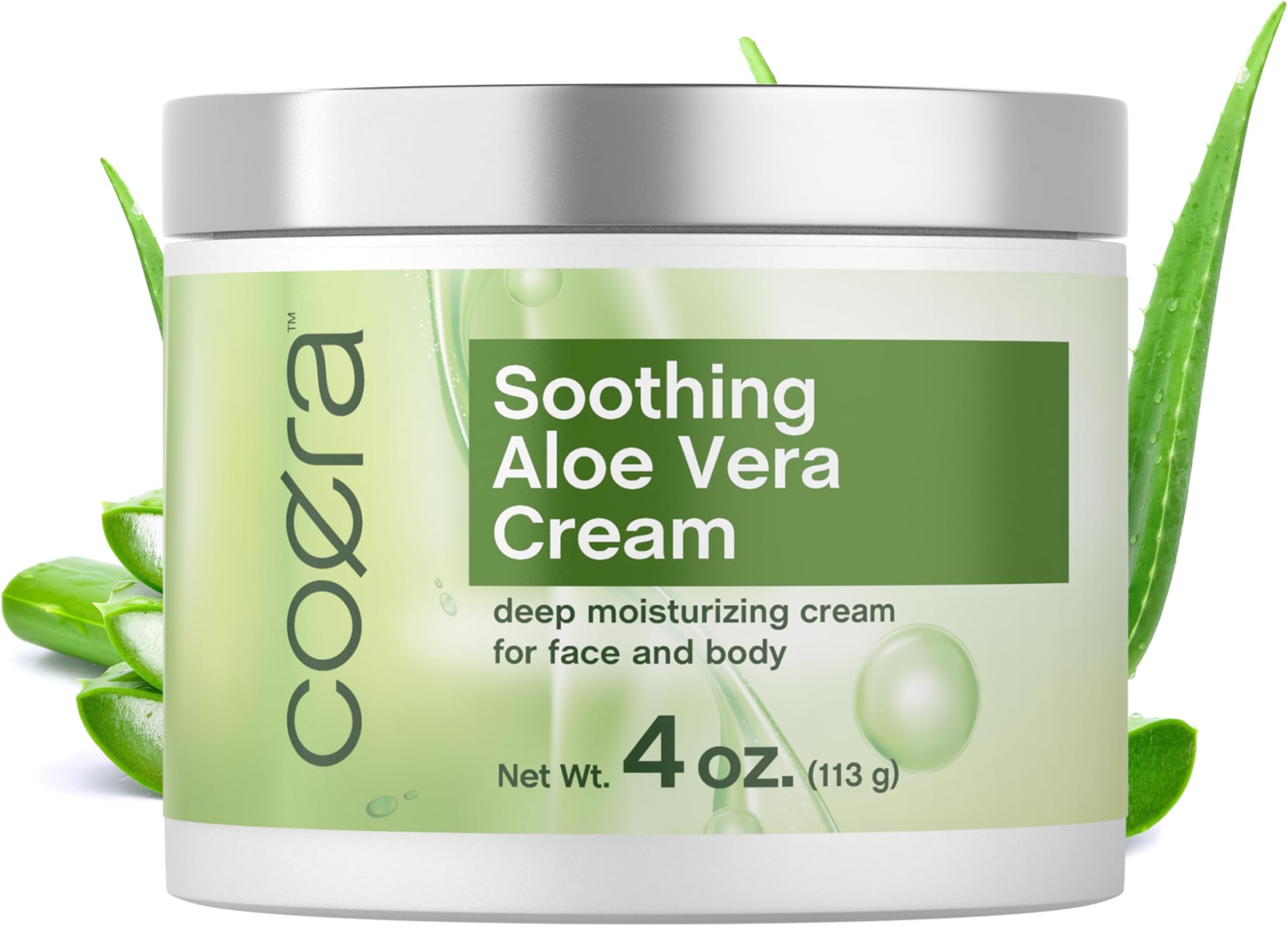 Amazon.com : Coera Aloe Vera Cream for Face and Body | 4 oz | Soothing ...