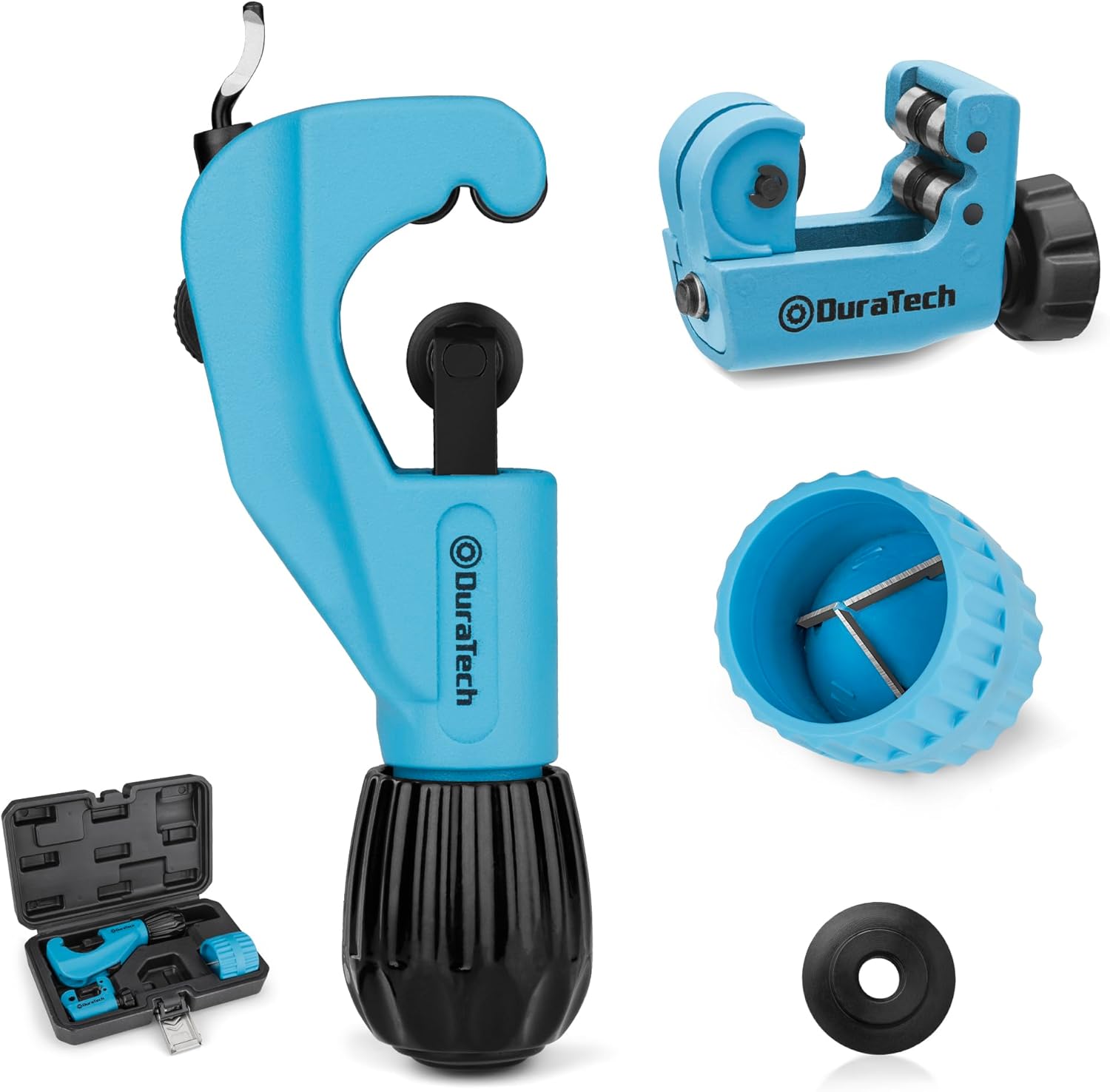 DURATECH 3-Piece Pipe Cutter Set, Tubing Cutter with Derubbing Tool ...