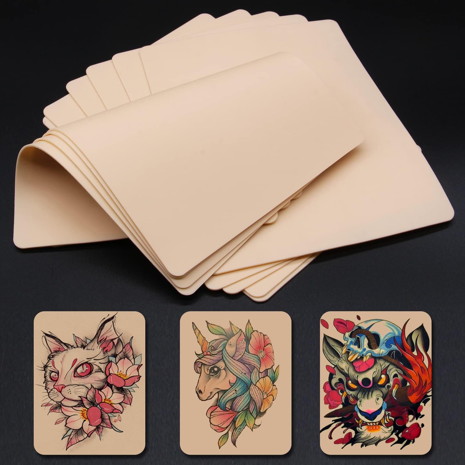 Amazon.com: Tattoo Skin Practice - Autdor 10Pcs Blank Tattoo Practice ...