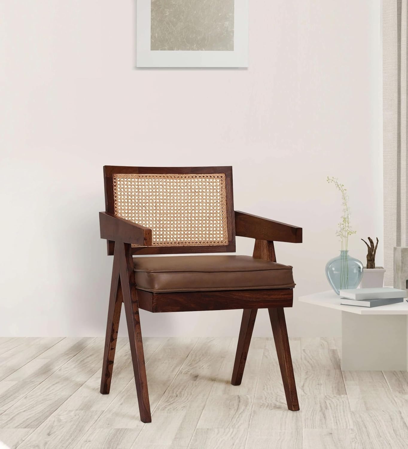 THE GILETEEN Rattan Haritage Dining Chair Rosewood Wood Cafe (ARM Chair ...