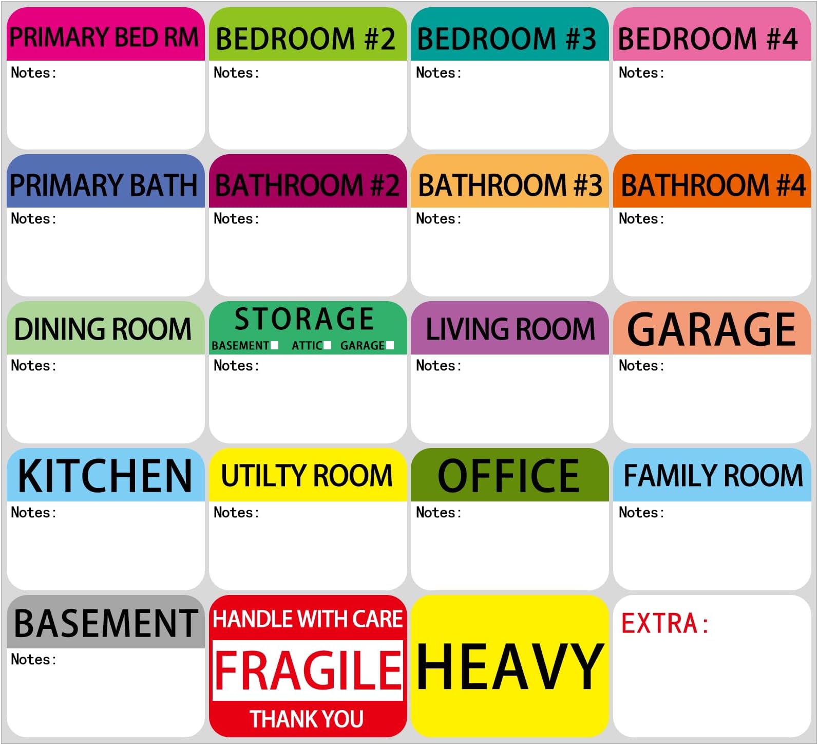 Amazon.com : VILLPORT 600 Pcs Home Moving Labels for Boxes, 3 x 2 ...