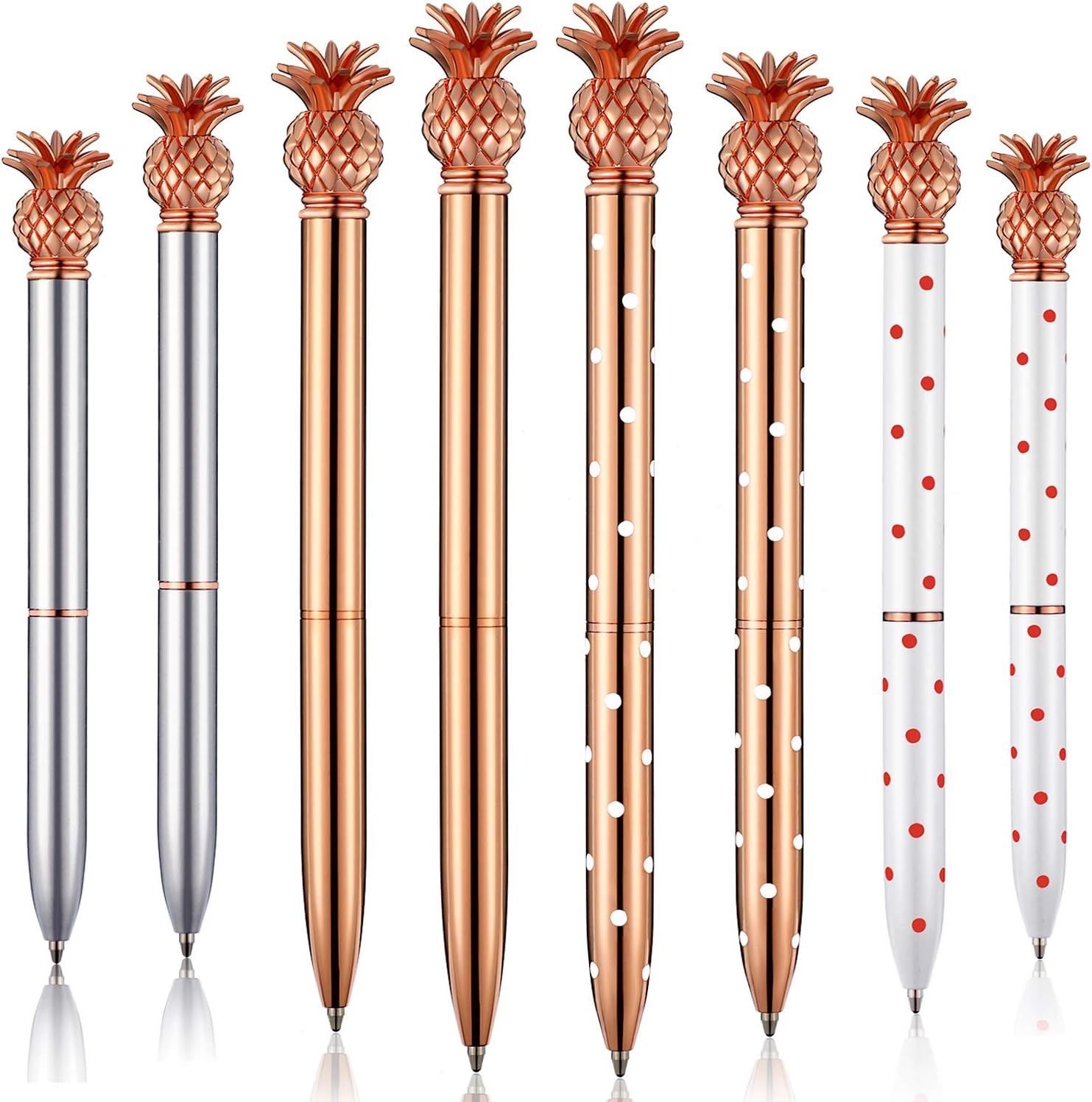 Amazon.com : Outus Pineapple Pens Metal Ballpoint Rose Gold Pens for ...