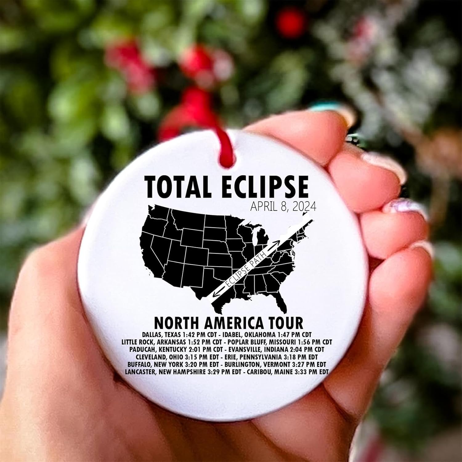 Solar Eclipse Ornament 2024, Acrylic 2024 Eclipse Falkland Islands | Ubuy