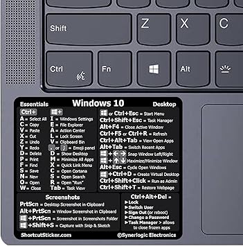 Amazon.com: Synerlogic (5pcs) Windows PC Reference Keyboard Shortcut ...
